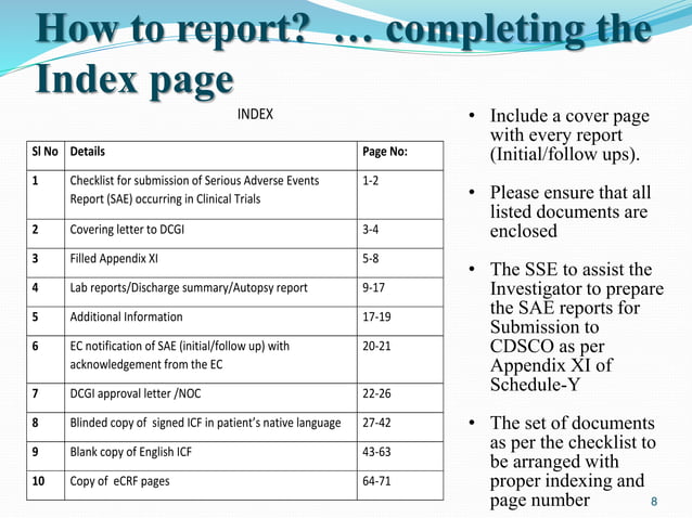 How to report an SAE | PPTX