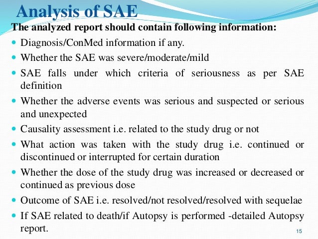 How to report an SAE