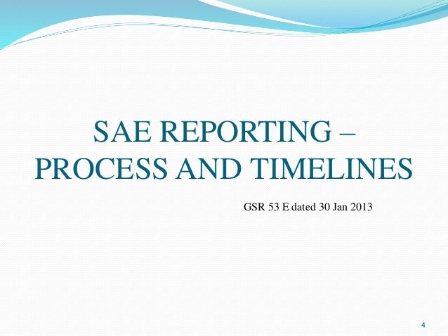 How to report an SAE