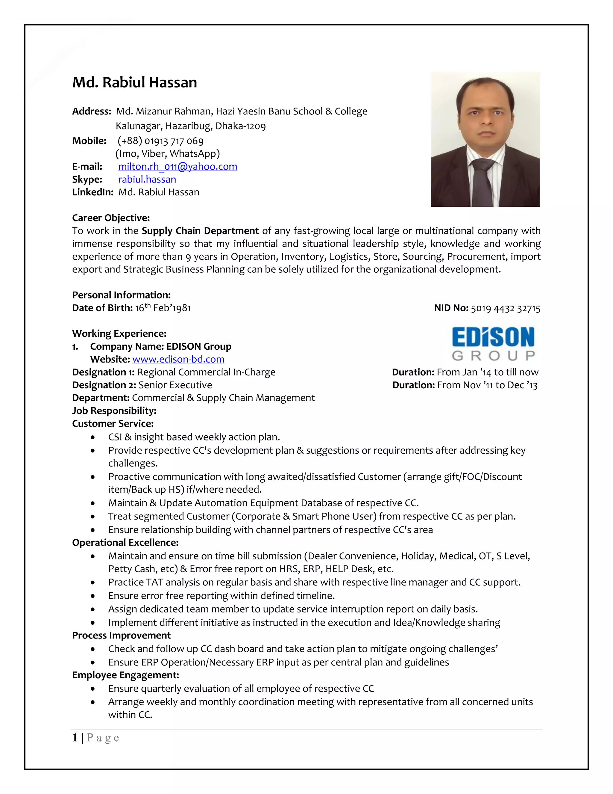 Md.-Rabiul-Hassan-CV-revised | PDF