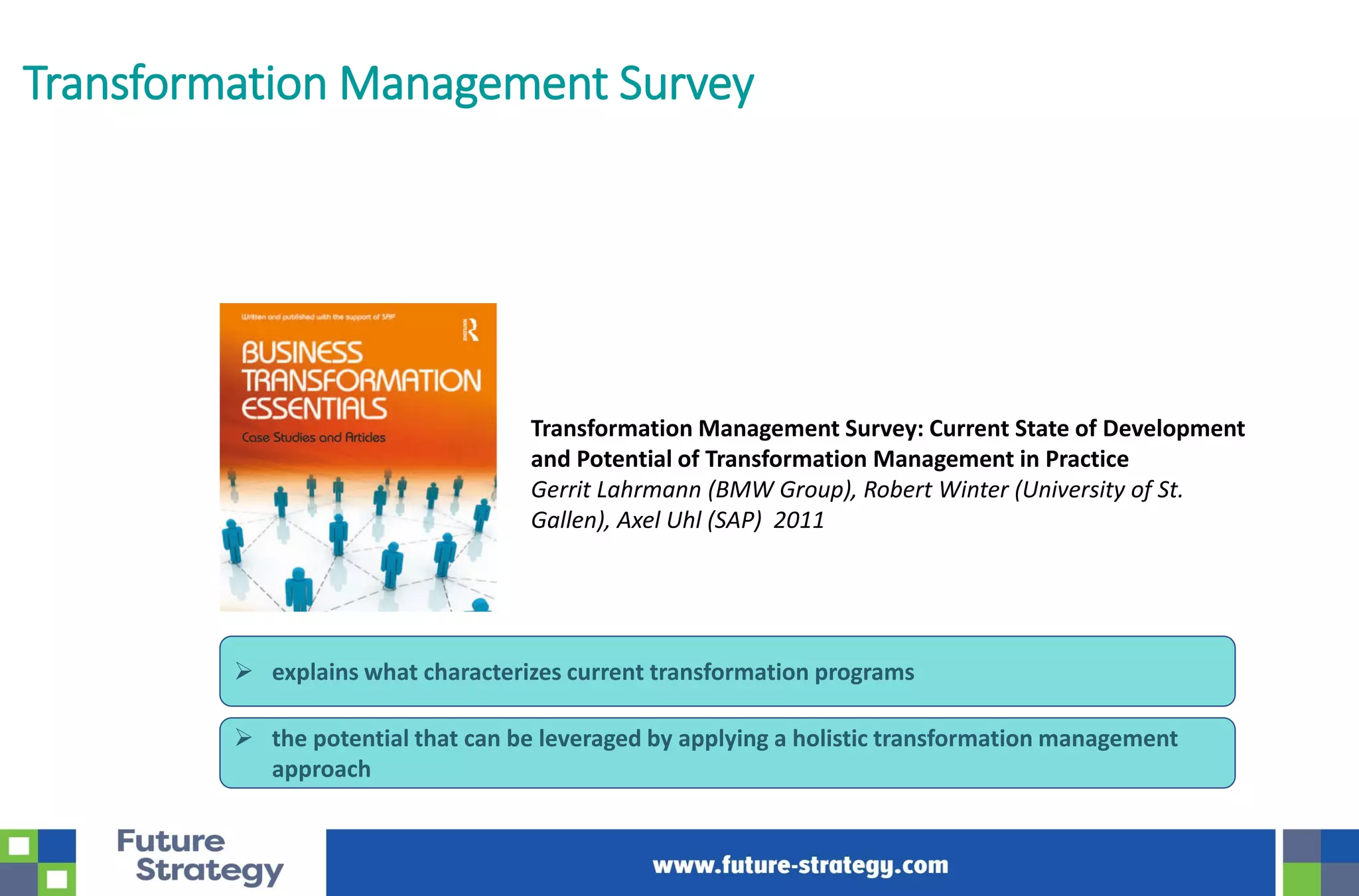 7 factors driving Transformation Management - prepared by Husam Alasker ...