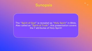 7 facts about THE SPIRIT OF GOD | PDF | Christianity | Religion ...