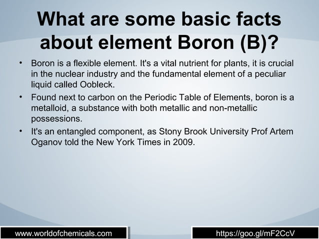 7 facts that you should know about boron | PPT