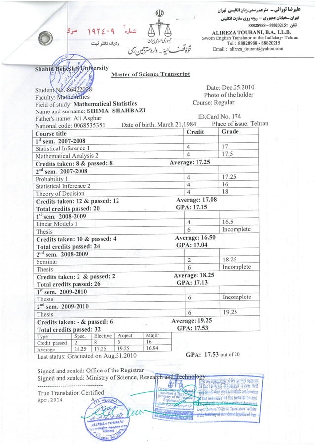 Masters documents | PDF