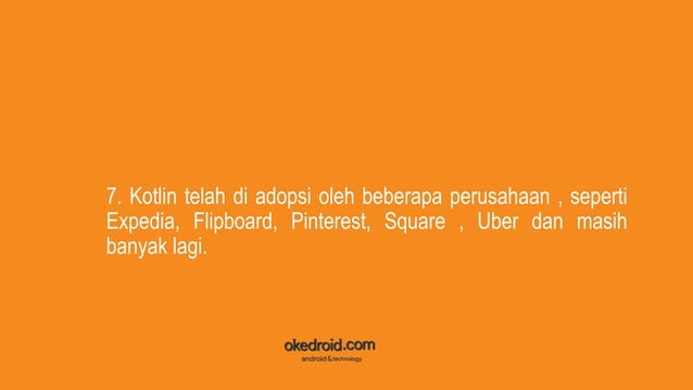 7 fakta tentang bahasa pemrograman kotlin | PPT