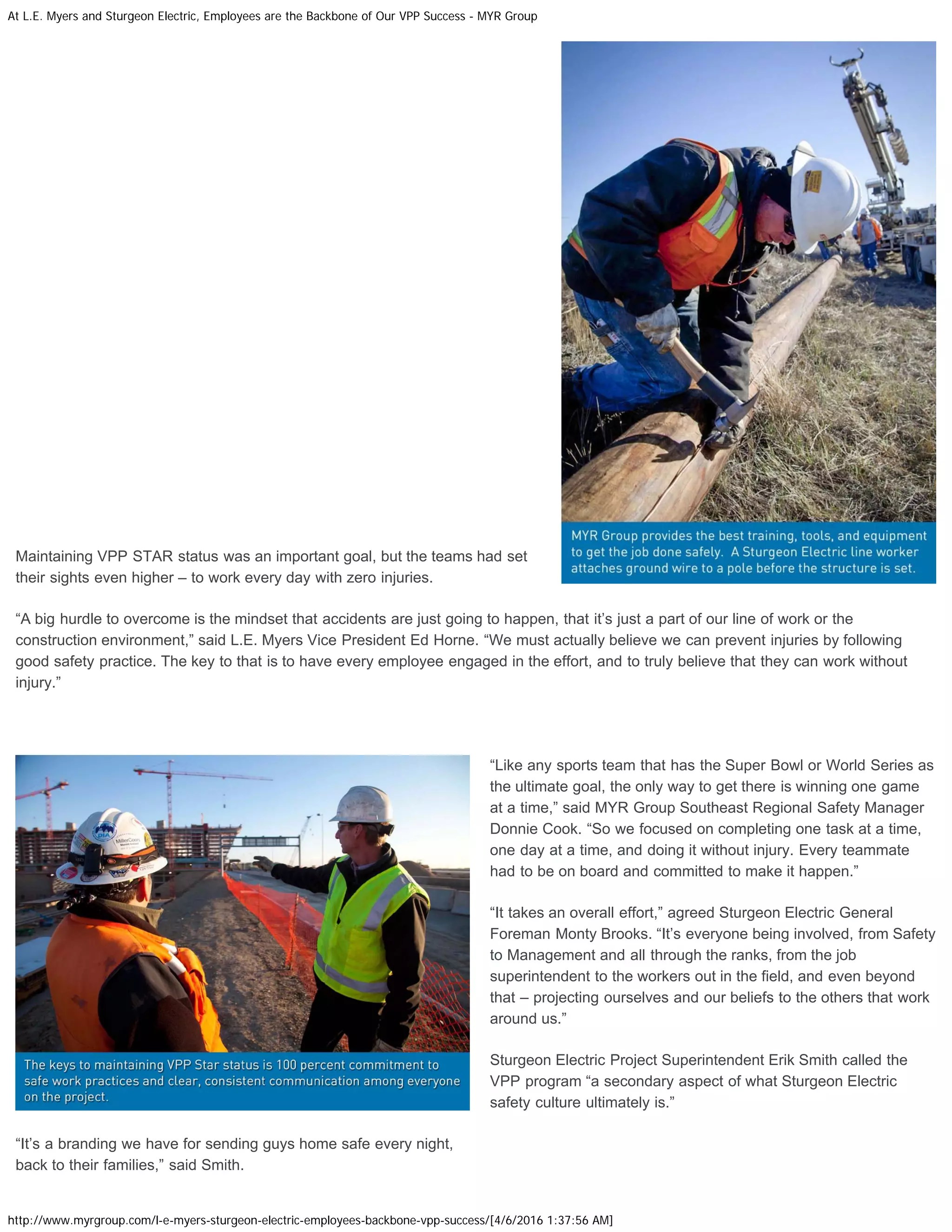 MYR GROUP VPP STATUS | PDF