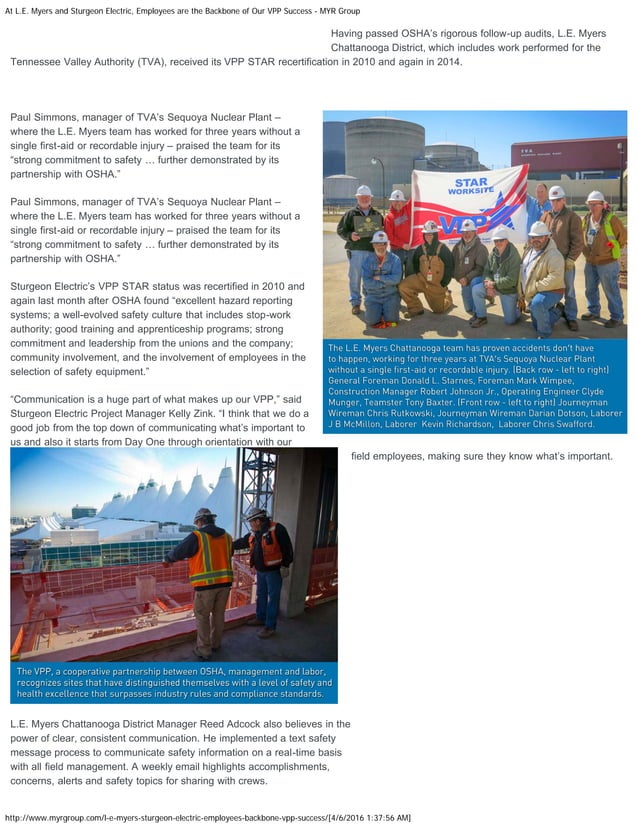 MYR GROUP VPP STATUS | PDF