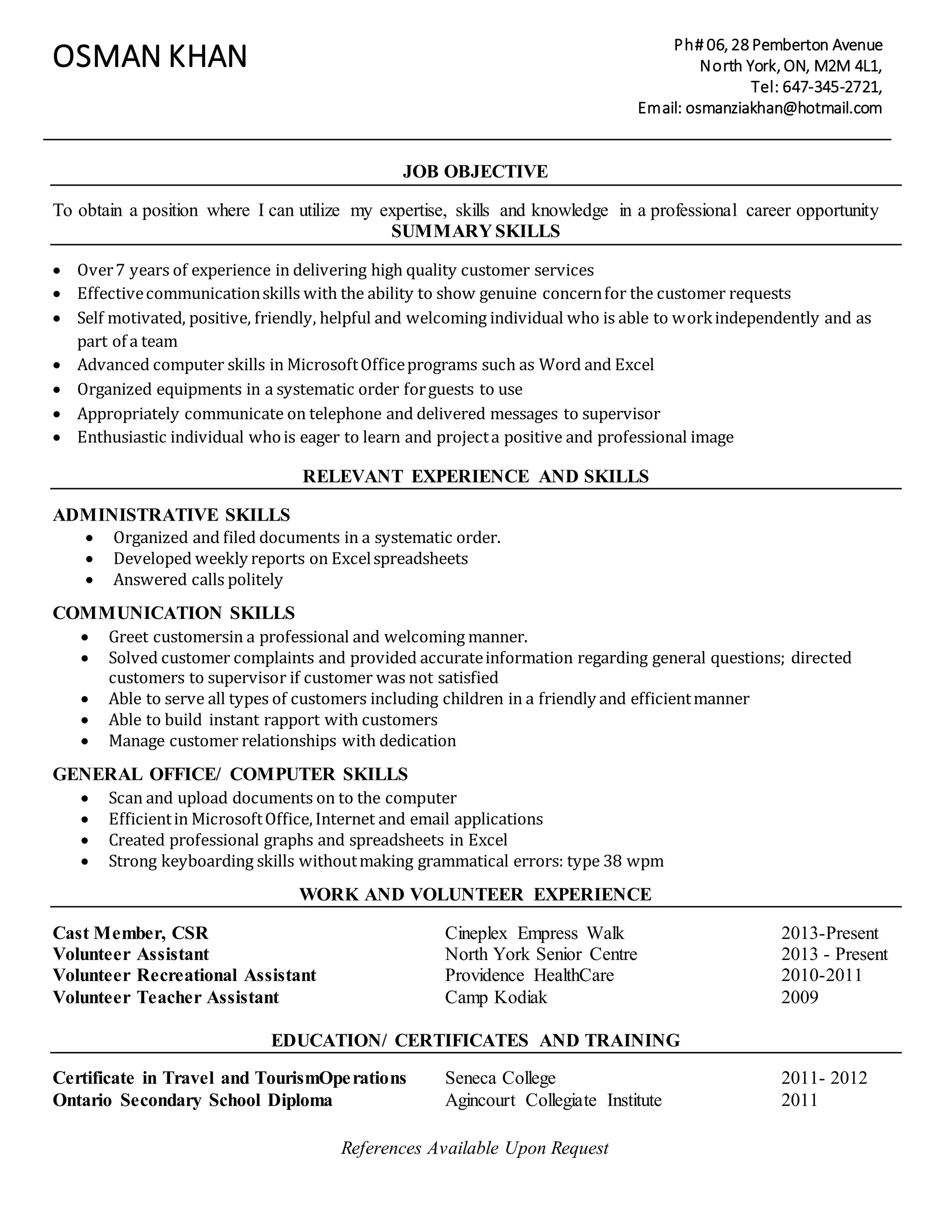 Osman Resume | DOCX