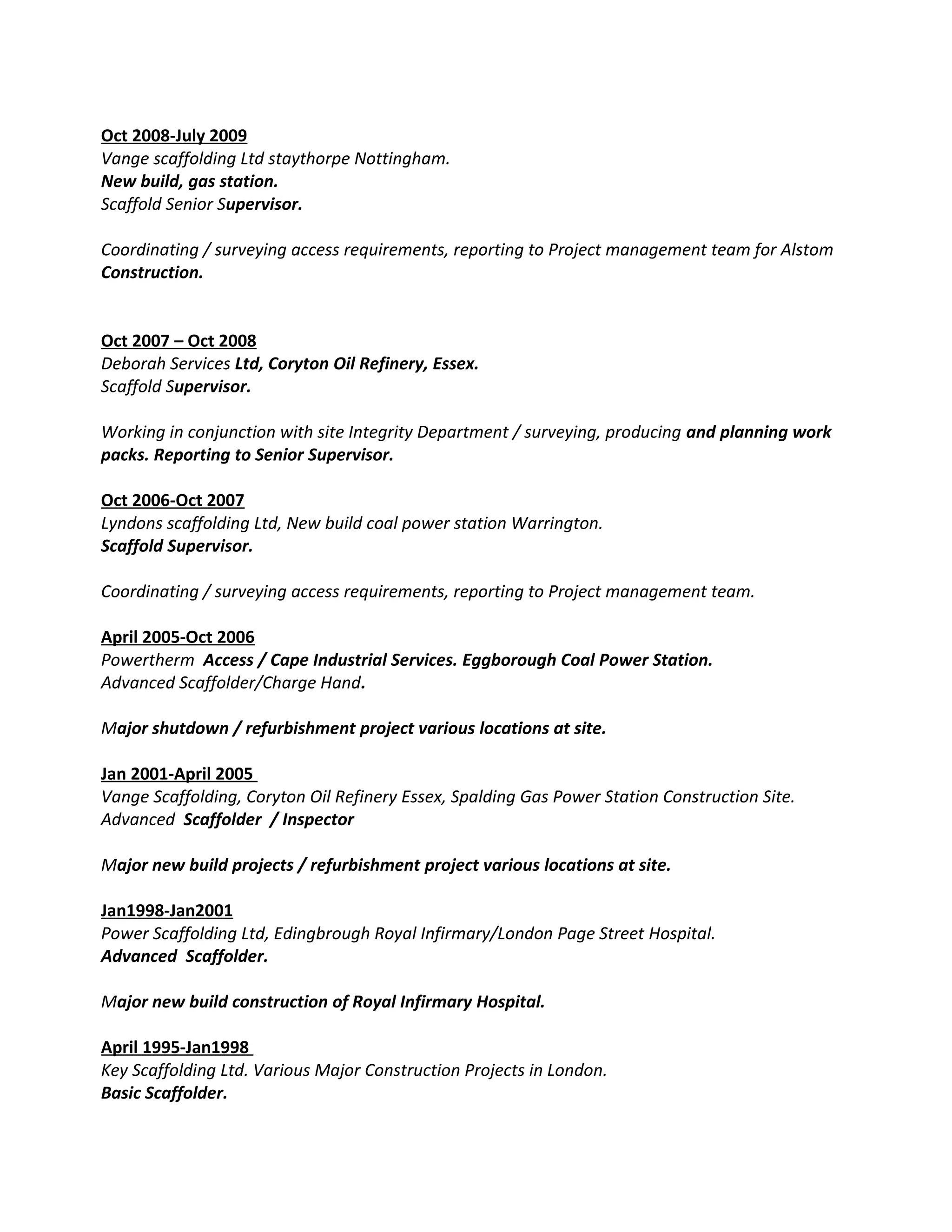 PAUL CLARKE-CV-01-SCAFFOLD SUPERINTENDENT | DOC