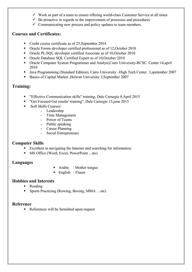 Mohamed Essam CV | DOC
