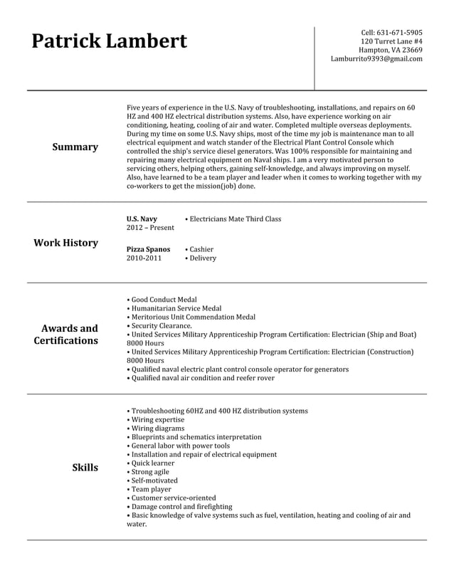 resume final draft | PDF