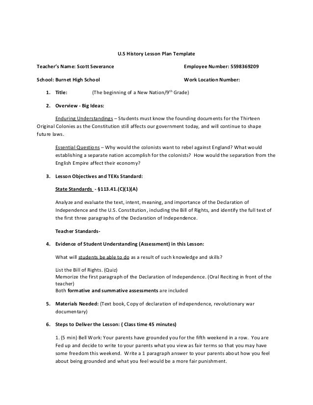 Lesson Plan Us History the Birth Of A New Nation Lesson Plan Us History the Birth Of A New Nation