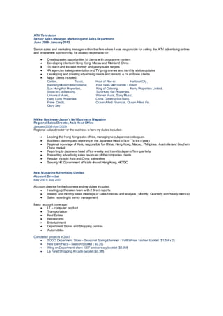 Lau Wing Keung Winco May2016 | DOCX | Sales | Business