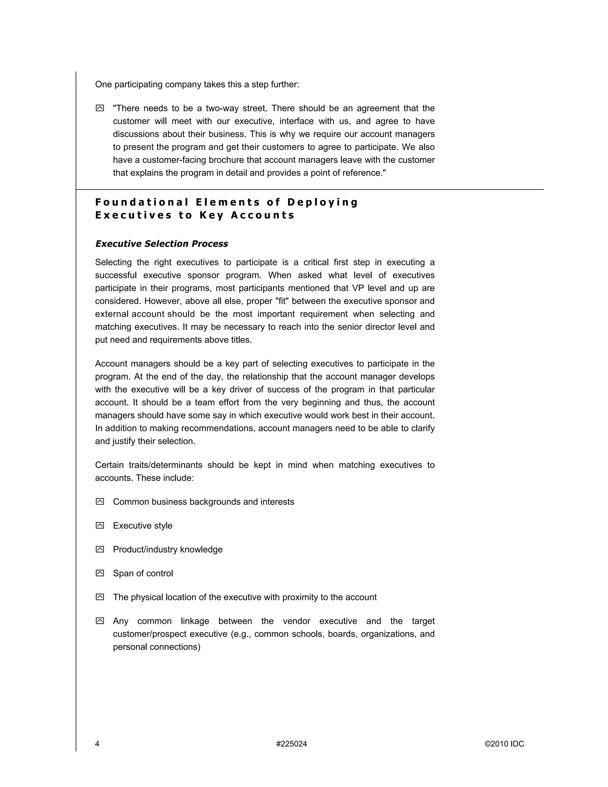 Executive Sponsor Program | PDF