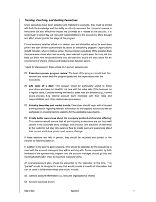 Executive Sponsor Program | PDF | Sales | Business