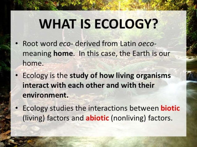 Introduction to Ecology | PPT