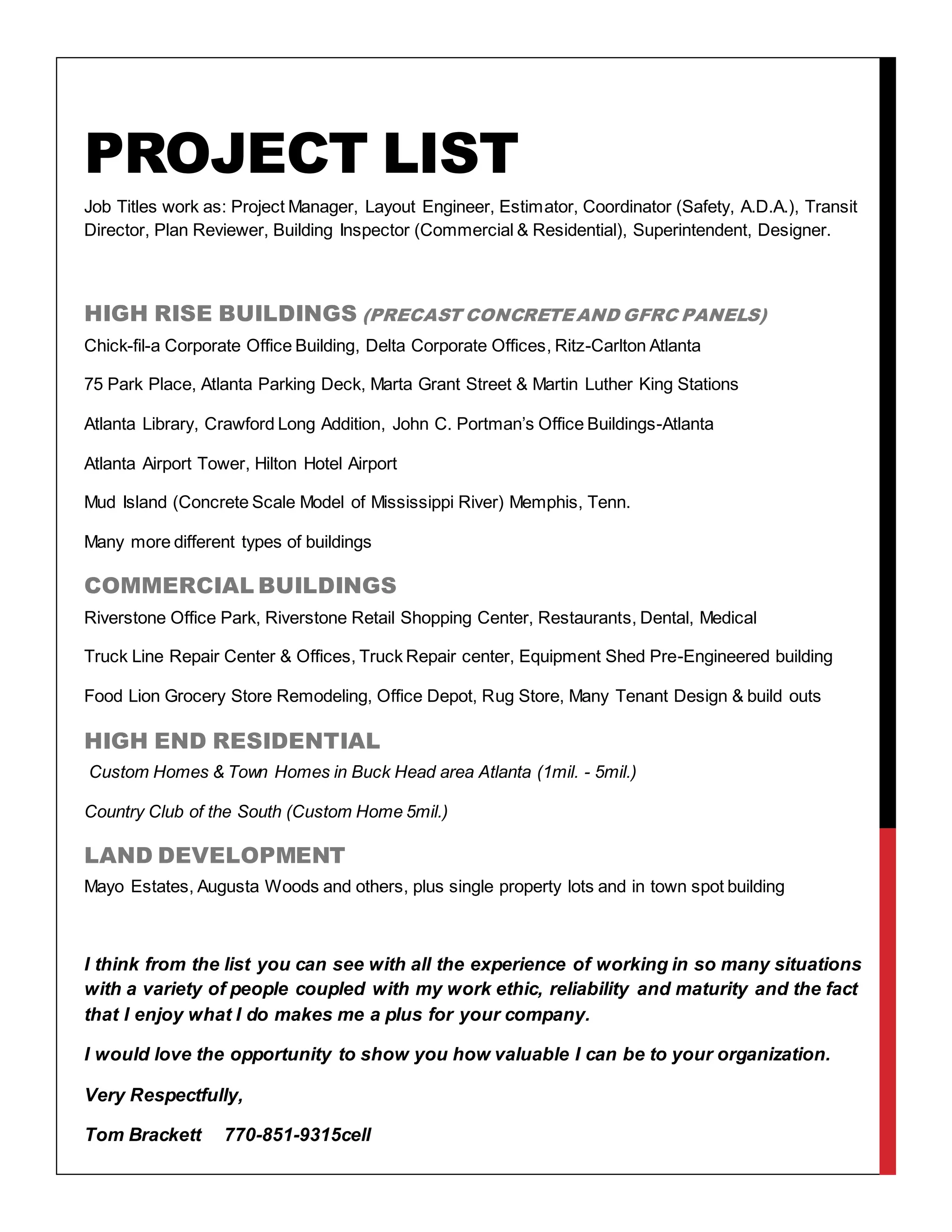 PROJECT LIST | PDF