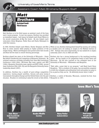 2004 Iowa Men's Tennis Guide | PDF