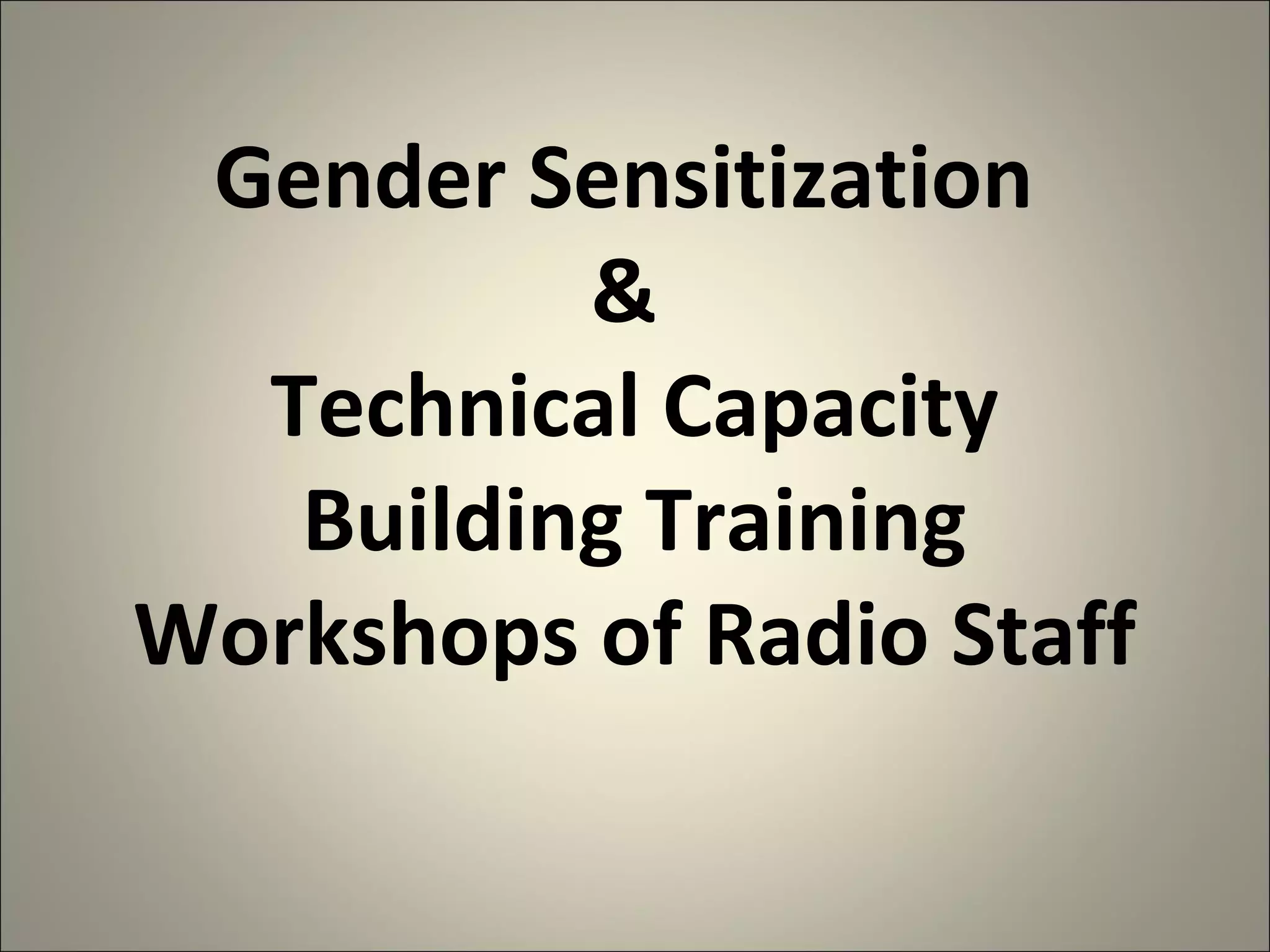 Gender Sensitization | PPT