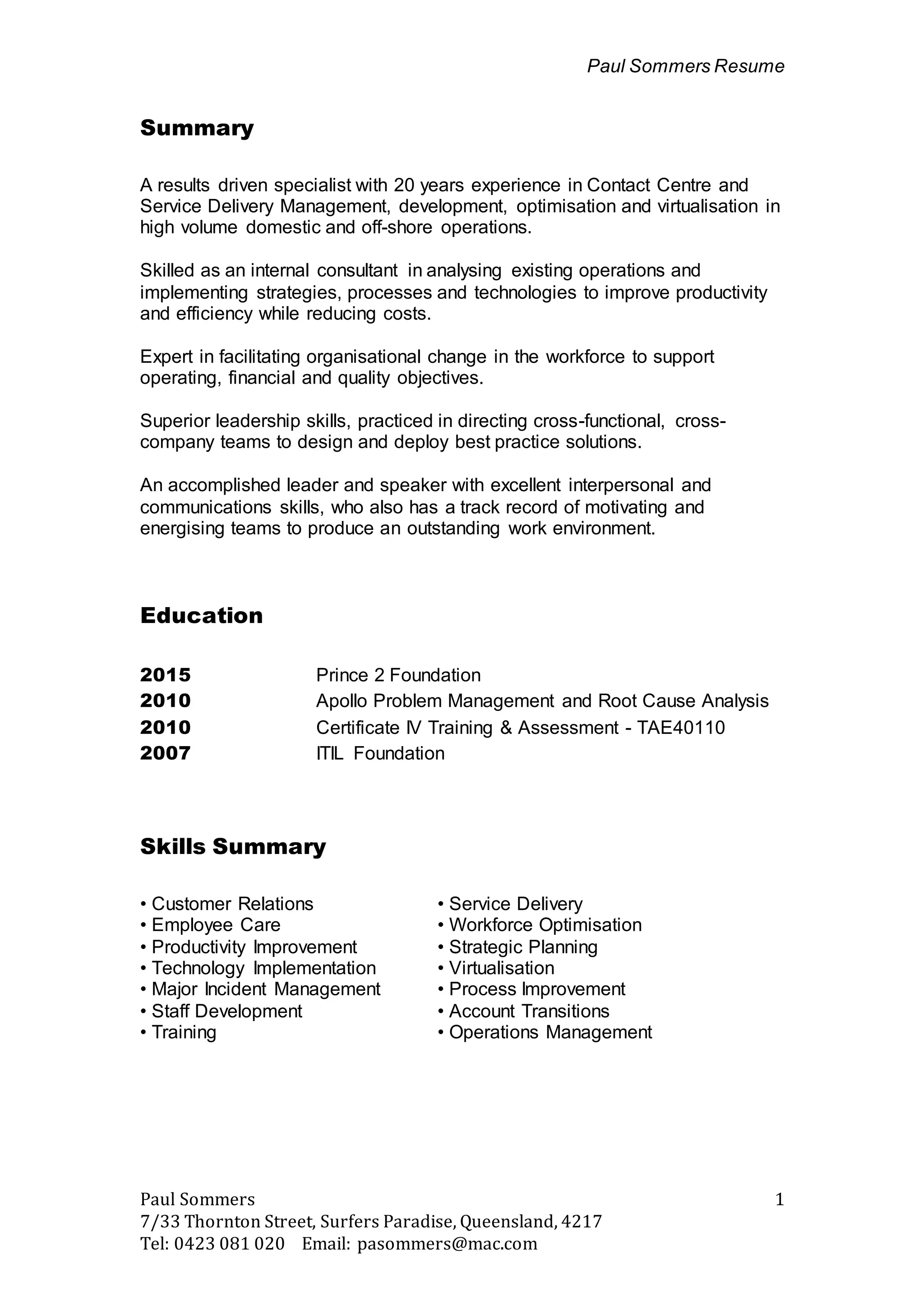 Resume June 2016 | DOCX | Australia and Oceania Travel | Travel Locations