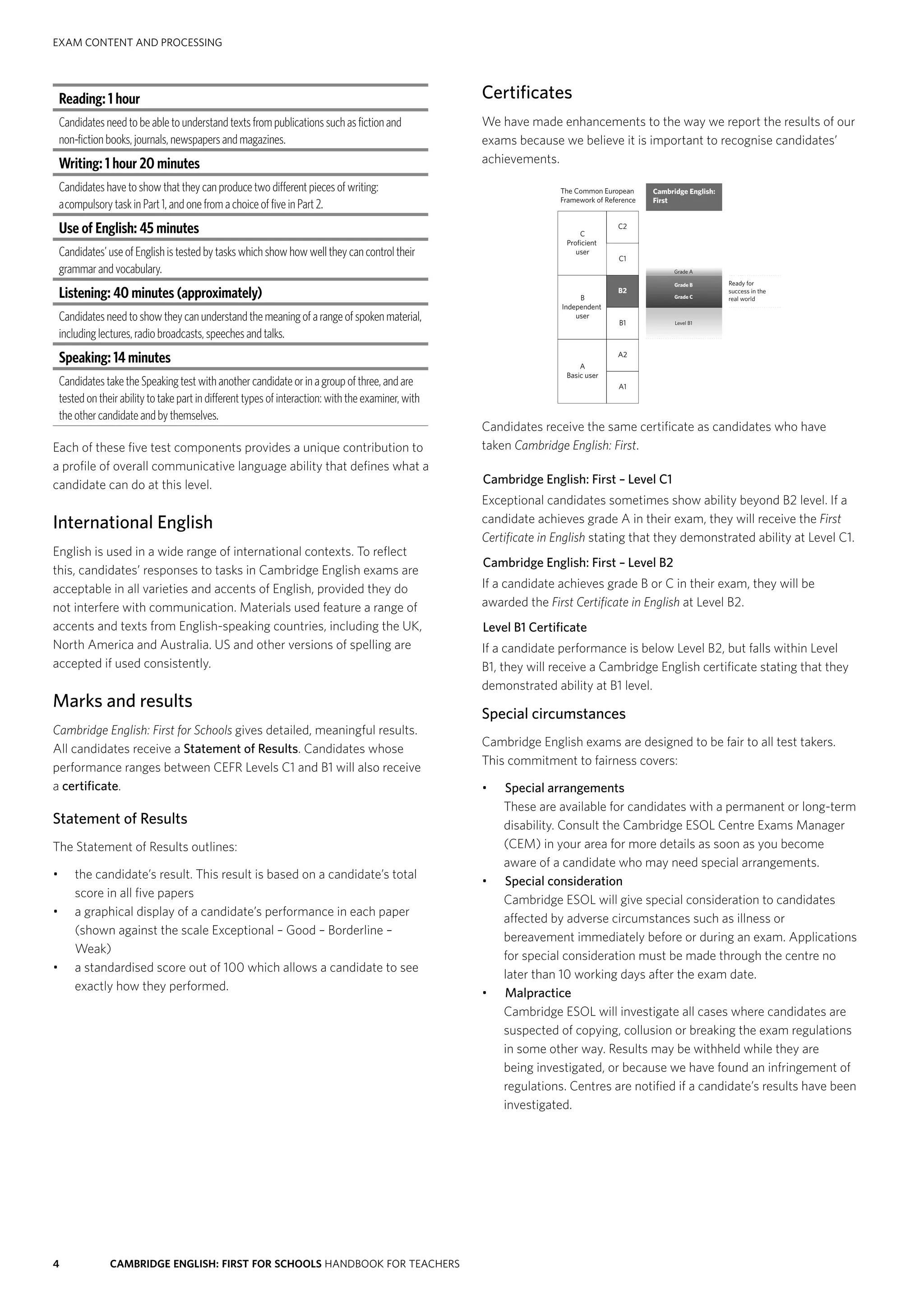 7 fce for_schools_handbook for teachers_new | PDF