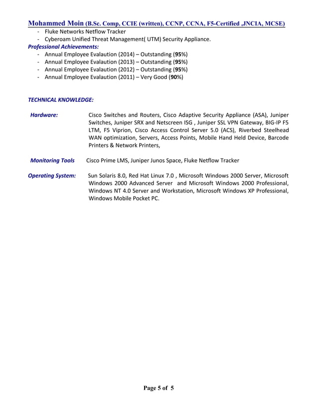 Mohammed Moin CV | PDF