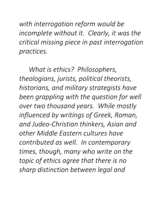 Make Room for Ethics In Next Generation Interrogation Programs | PDF ...