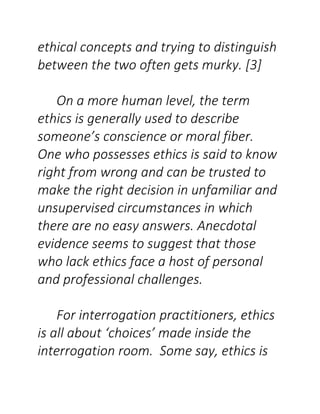 Make Room for Ethics In Next Generation Interrogation Programs | PDF ...