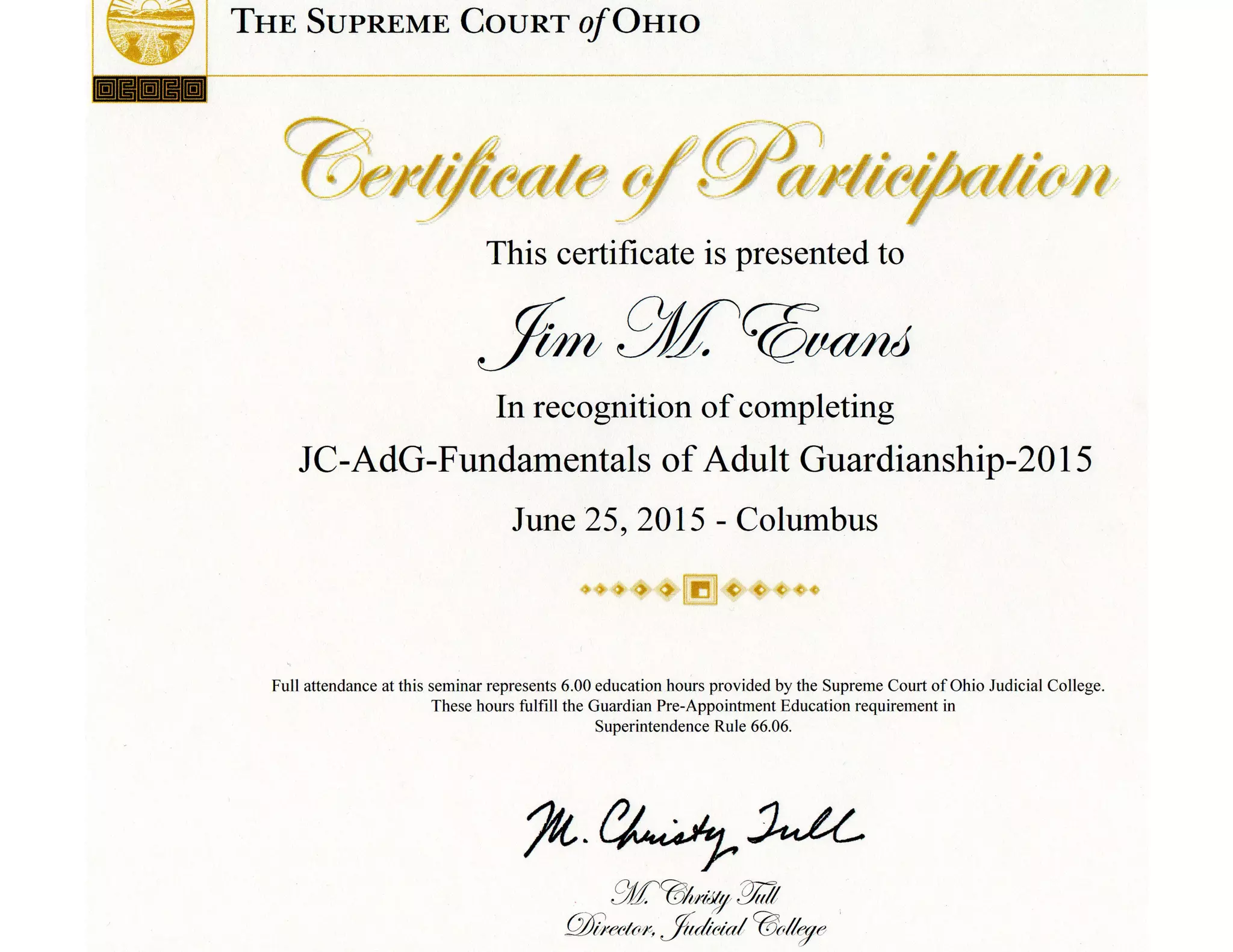 JUNE 25 2015 (CLE CERTIFICATE) | PDF