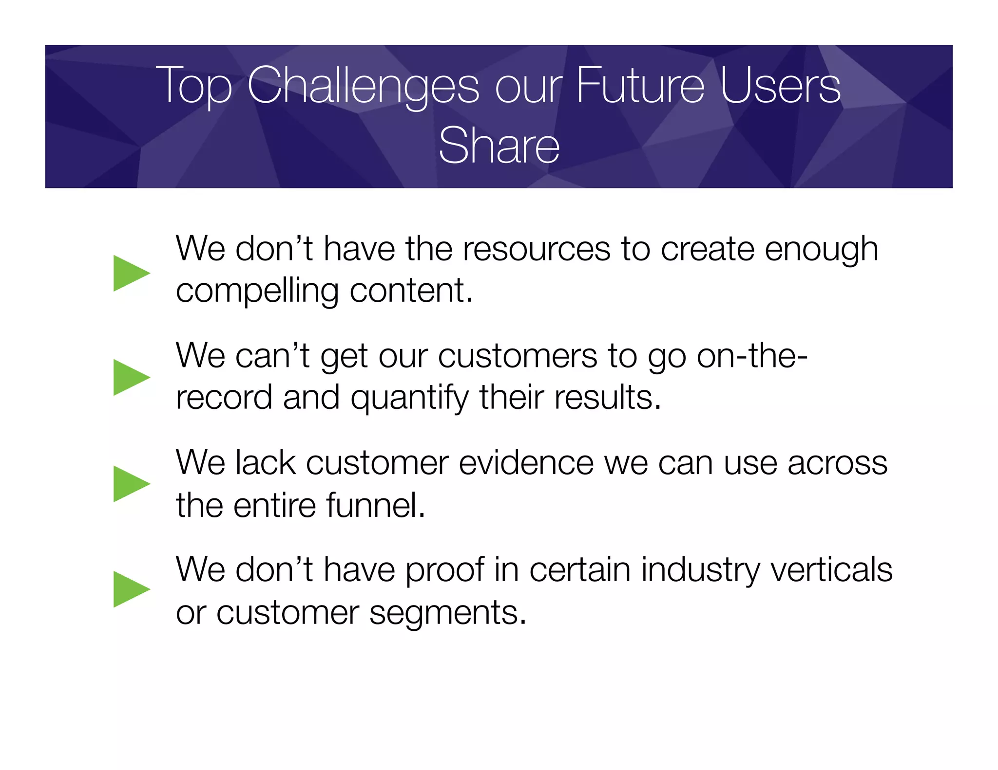 TechValidate Customer Challenges | PPT