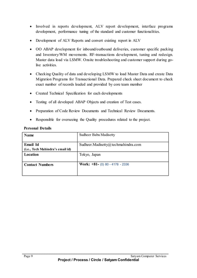 Sudheer_SAP_ABAP_Resume | PDF