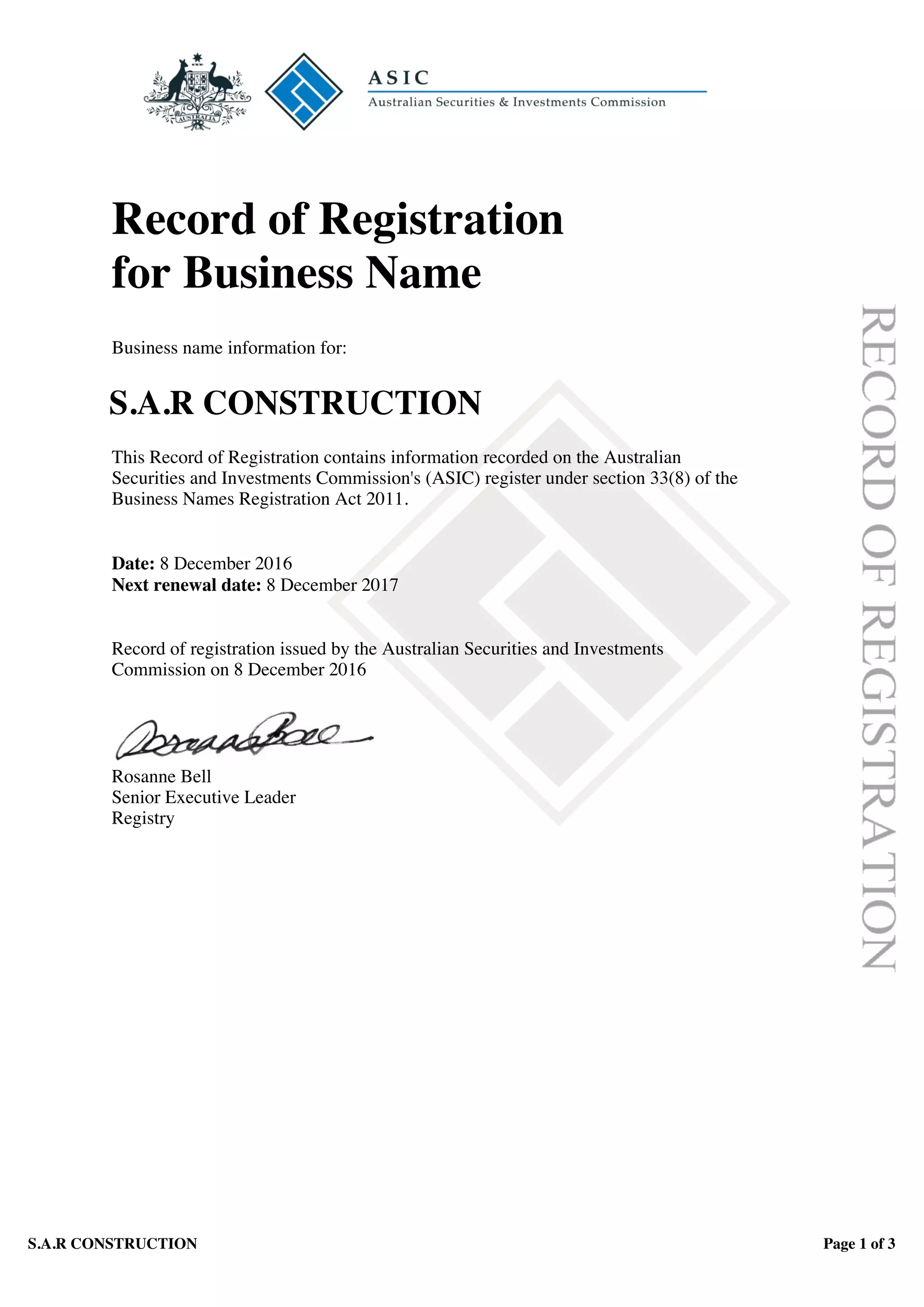 S.A.R CONSTRUCTION | PDF