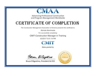 CMIT Certificate | PPT