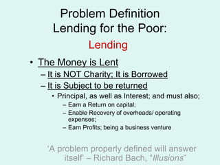 Financing the Poor | PPT