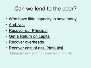 Financing the Poor | PPT