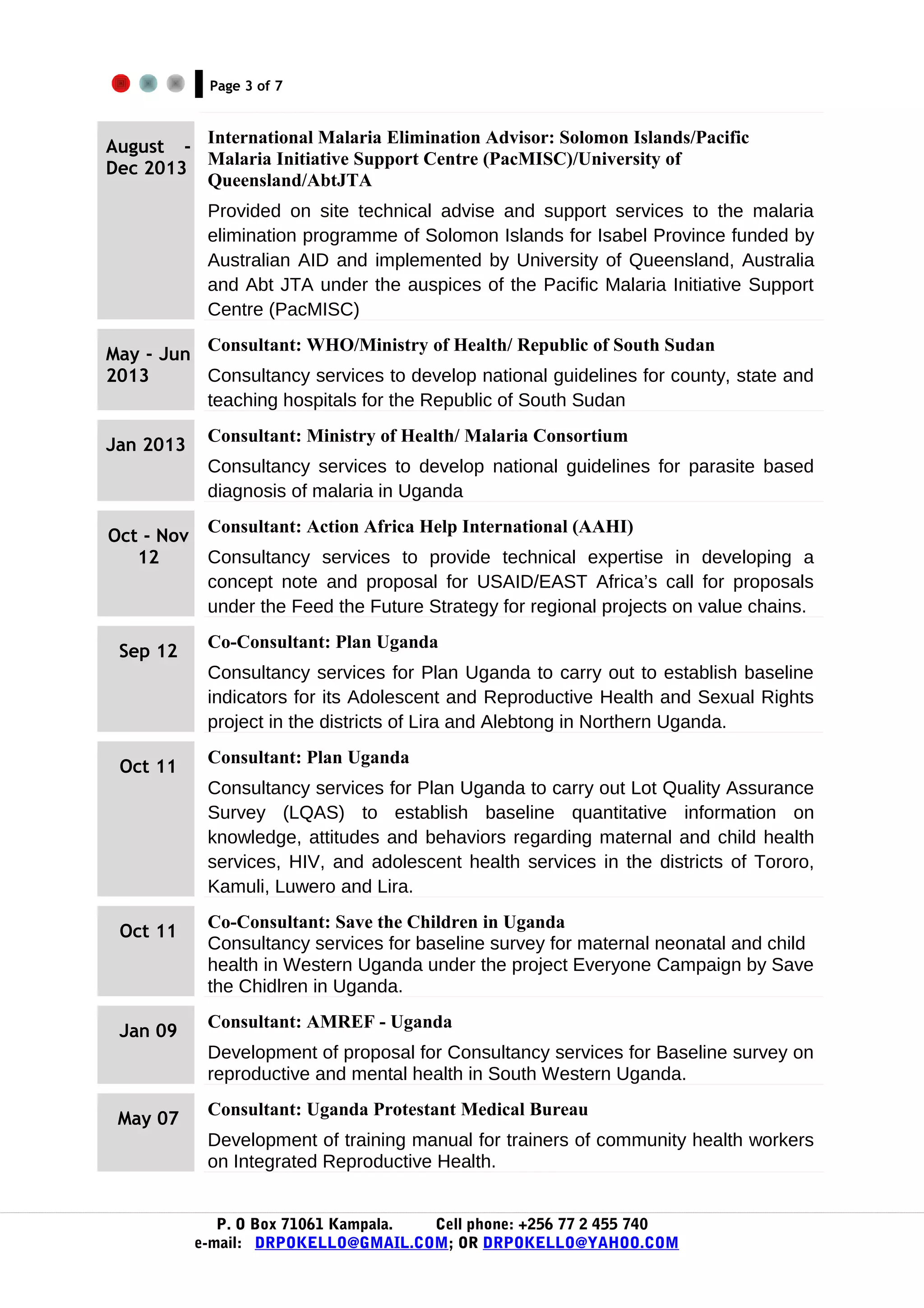 CV Patrick - 2014 | DOC | Infectious Diseases | Diseases and Conditions