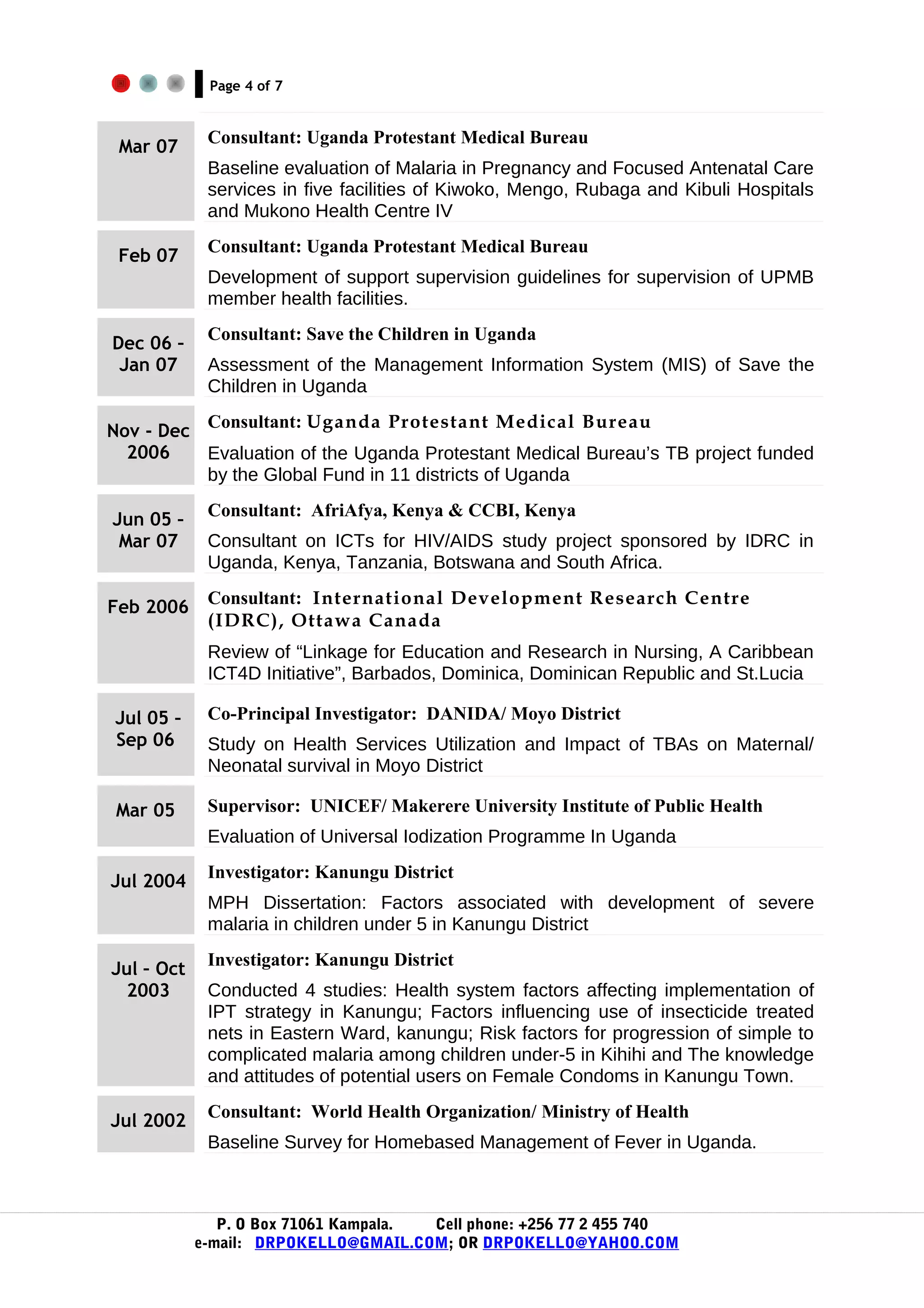 CV Patrick - 2014 | DOC | Infectious Diseases | Diseases and Conditions