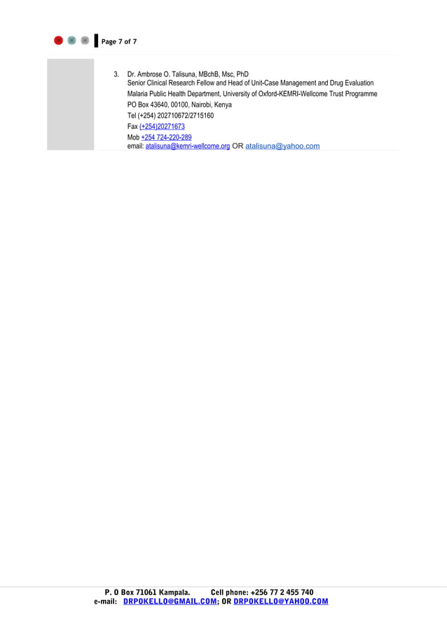 CV Patrick - 2014 | DOC | Infectious Diseases | Diseases and Conditions