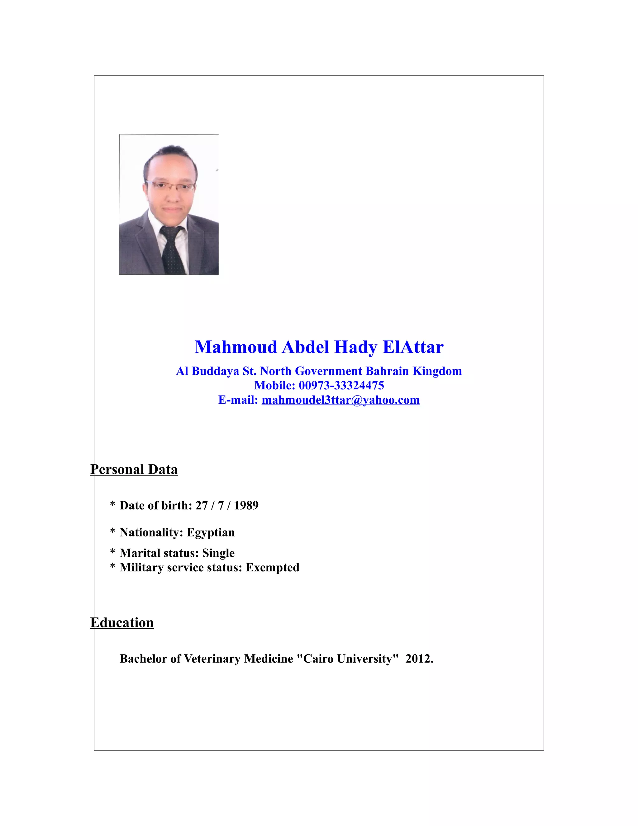 dr Mahmoud cv | PDF