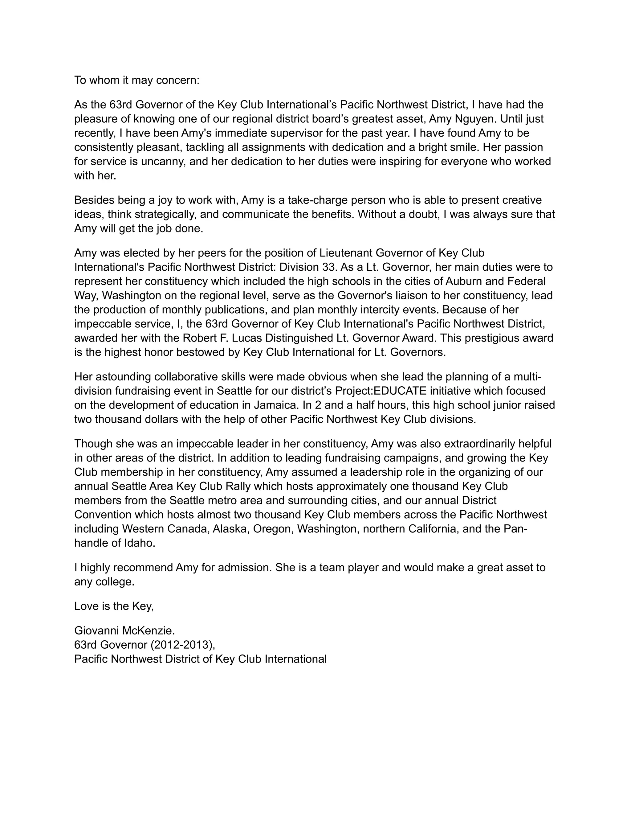 Letter of Recommendation 1 | PDF