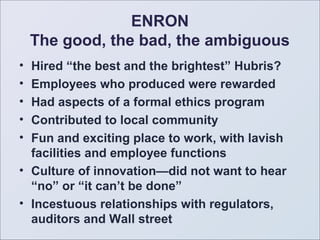 Organizational Culture and Ethics, Enron Case Study | PPT | Business ...