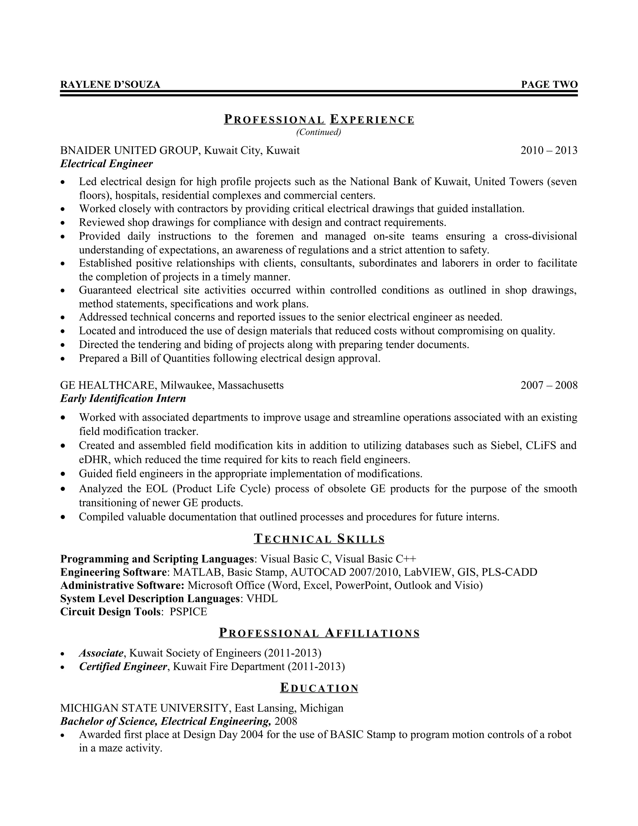 Resume_Raylene D'Souza | DOC
