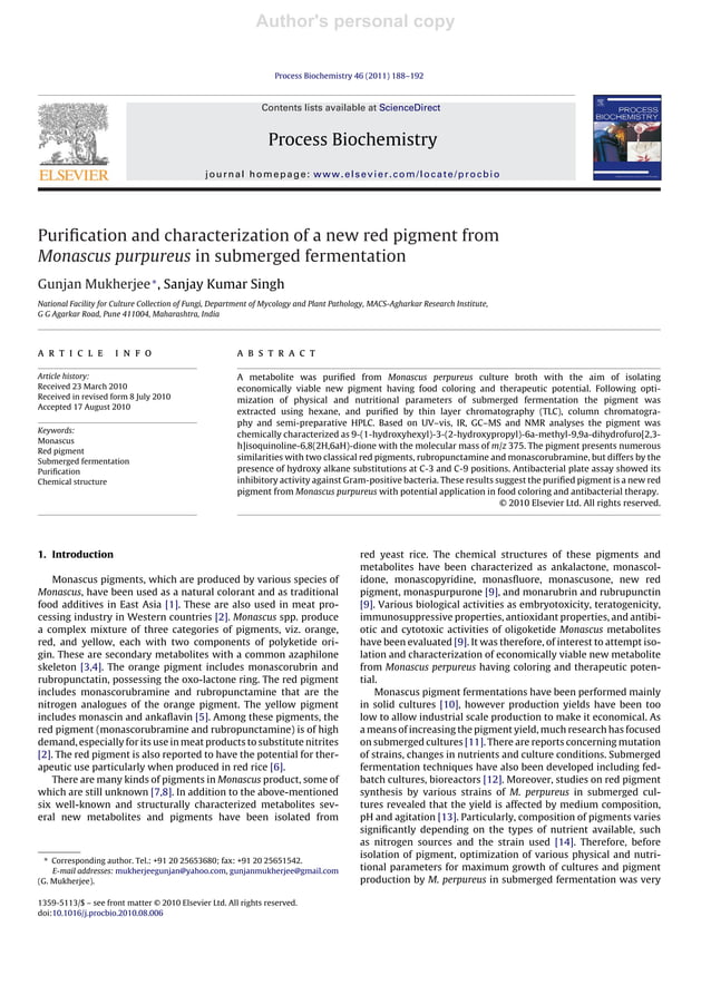 Mukherjee_US Process Biochem | PDF