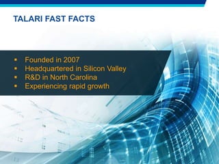 Talari Customer Overview_2015 | PPT