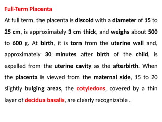 Embryological development of fetal membrane and placenta.pptx