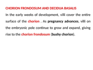 Embryological development of fetal membrane and placenta.pptx