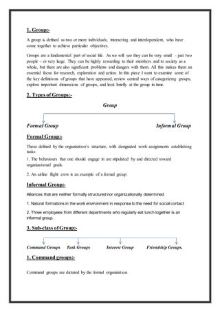 STUDY ON THE GROUP BEHAVIOR (Autosaved) | DOCX | Careers