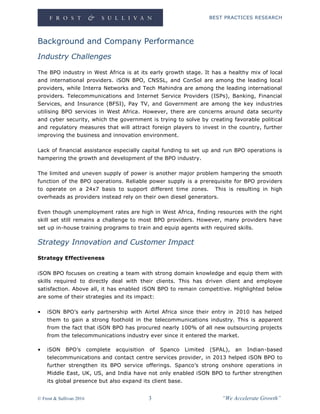 iSON BPO_2016_West Africa Award_Frost_&_Sullivan | PDF | Business ...