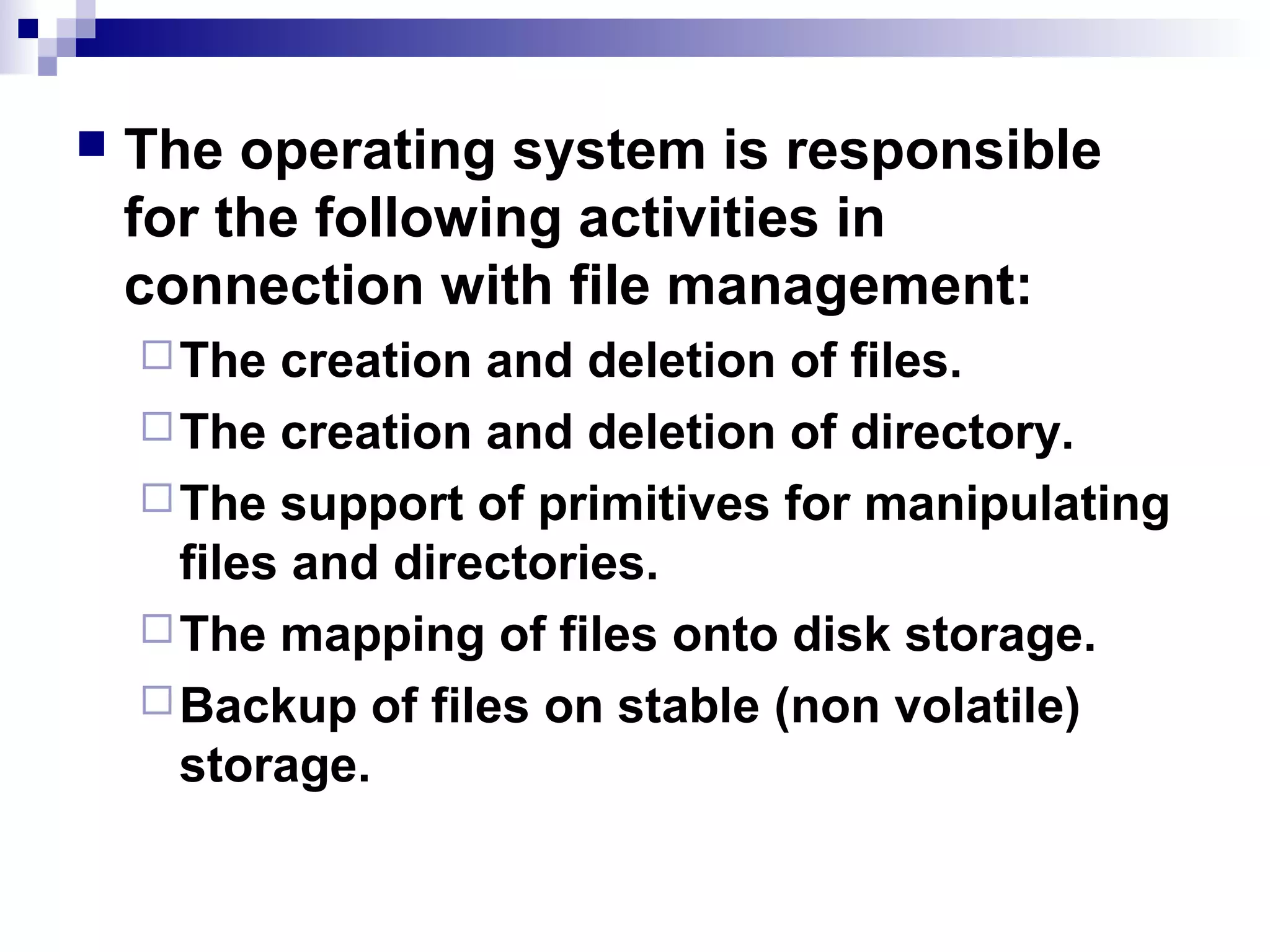 File Management in Operating Systems | PPT