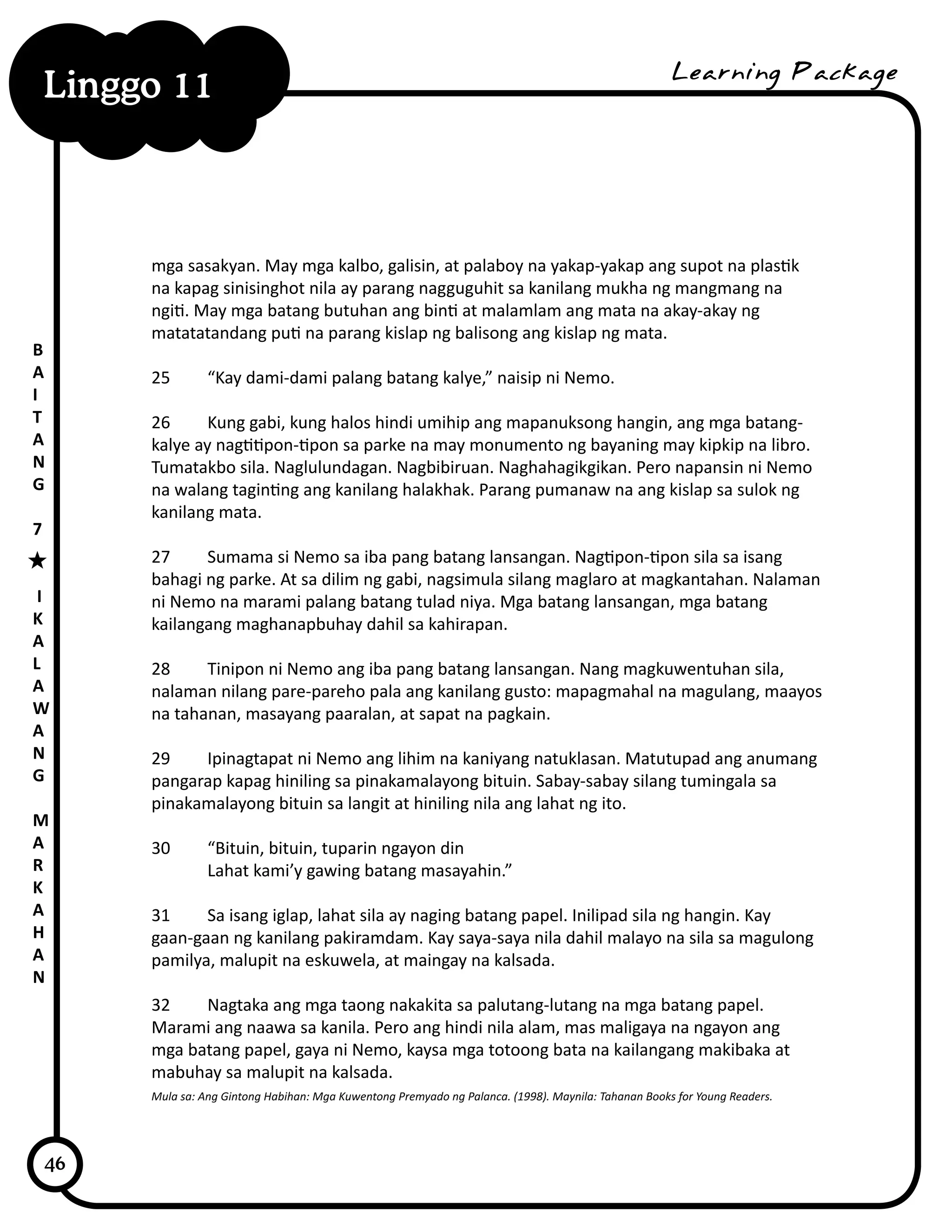 Grade 7 Learning Module in Filipino (Learning Package - Quarter 1 to 4 ...